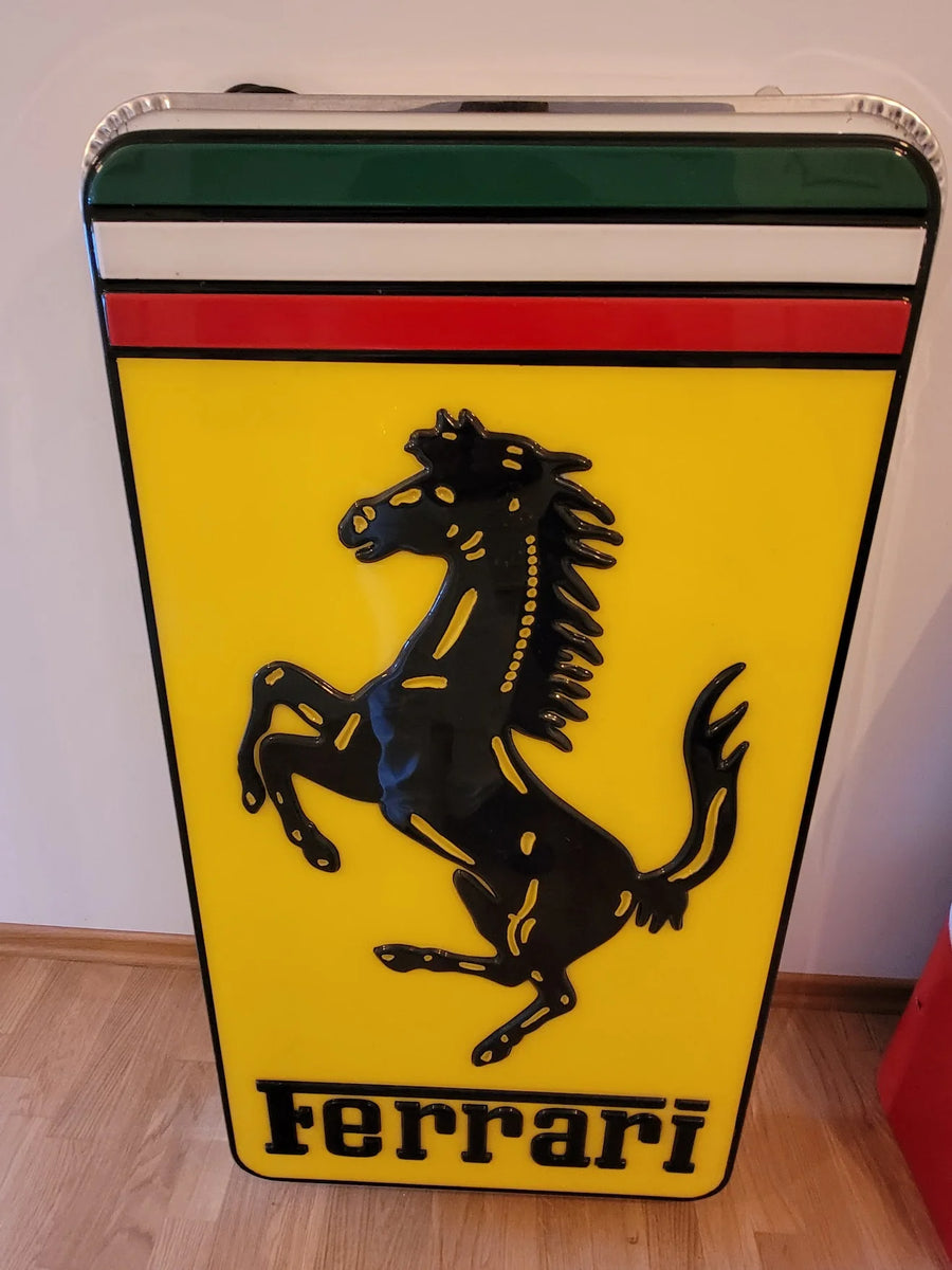 1990s Ferrari official dealer illuminated neon sign – The Sign Experience