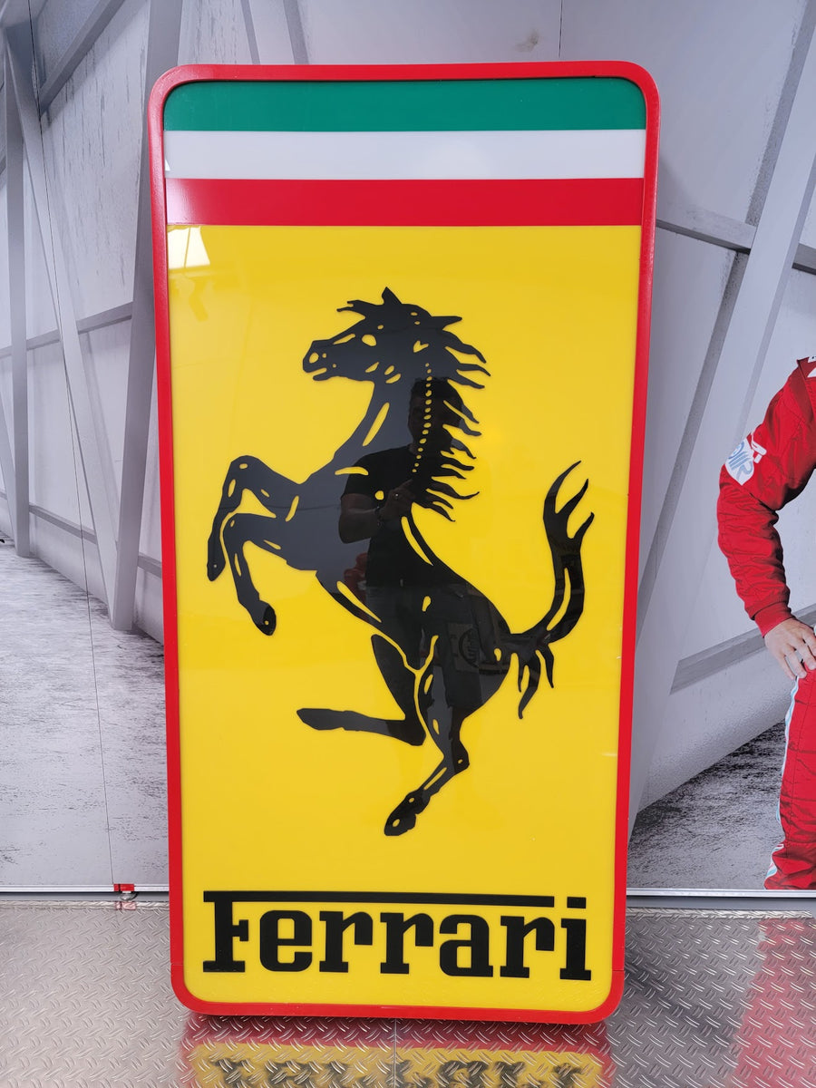 1998 Ferrari XL official dealership illuminated sign – The Sign Experience