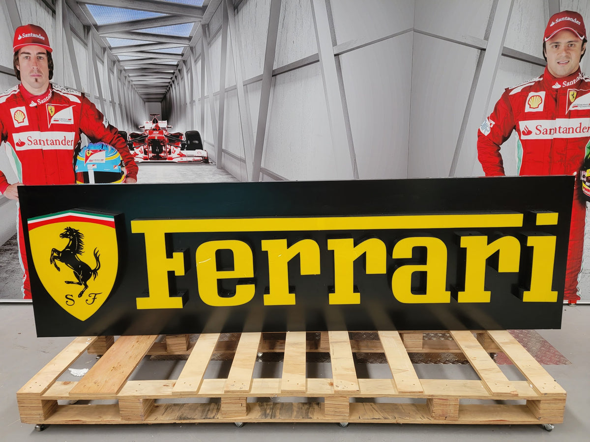 2005 Ferrari official dealer sign with crest – The Sign Experience