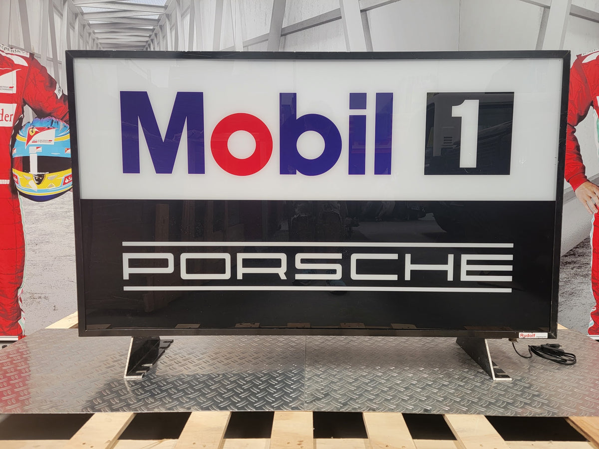 1992 Porsche Mobil 1 Racing official dealership illuminated double sid ...