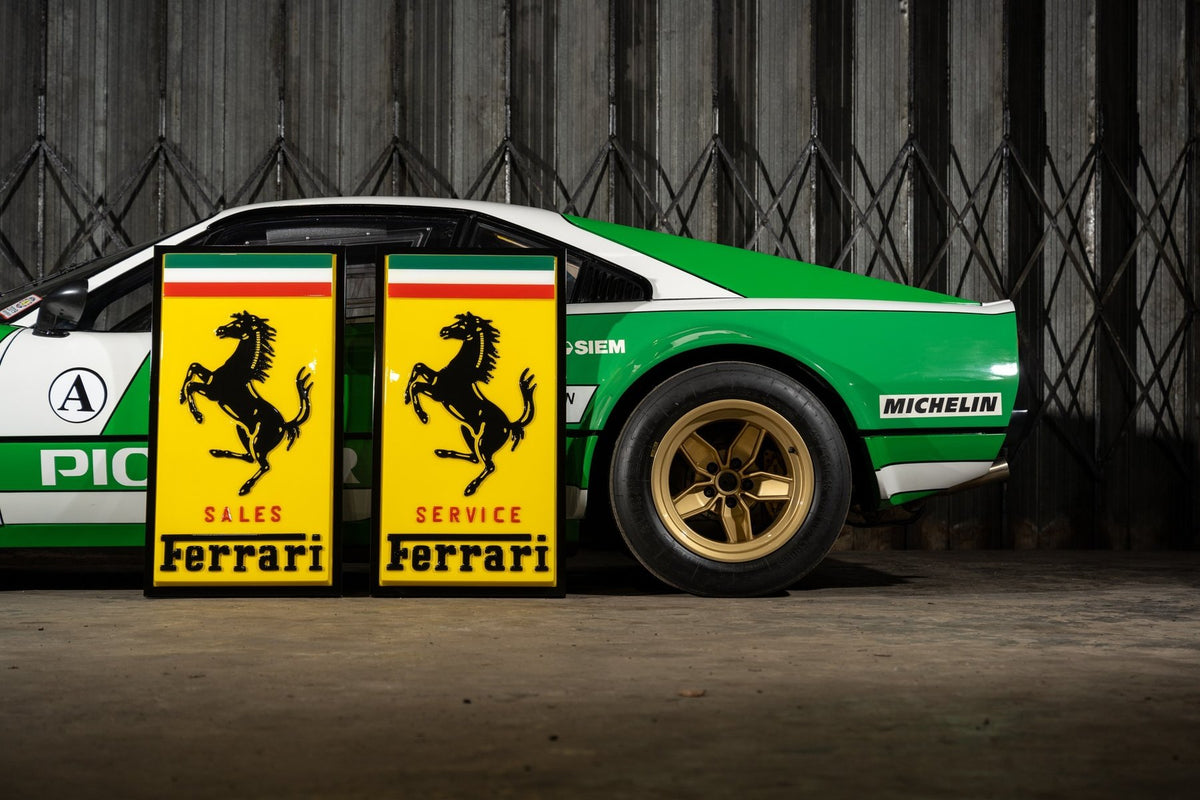 1980s Ferrari official dealership illuminated signs – The Sign Experience