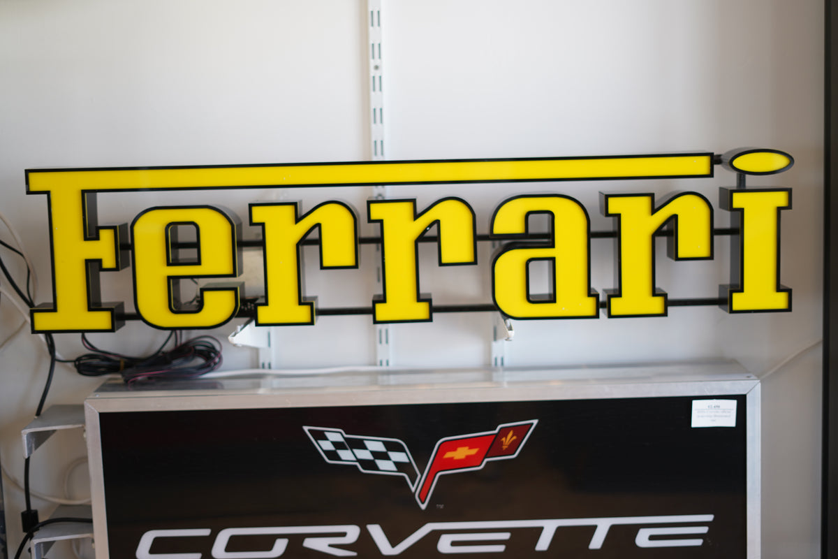 2015 Ferrari lettering illuminated sign – The Sign Experience