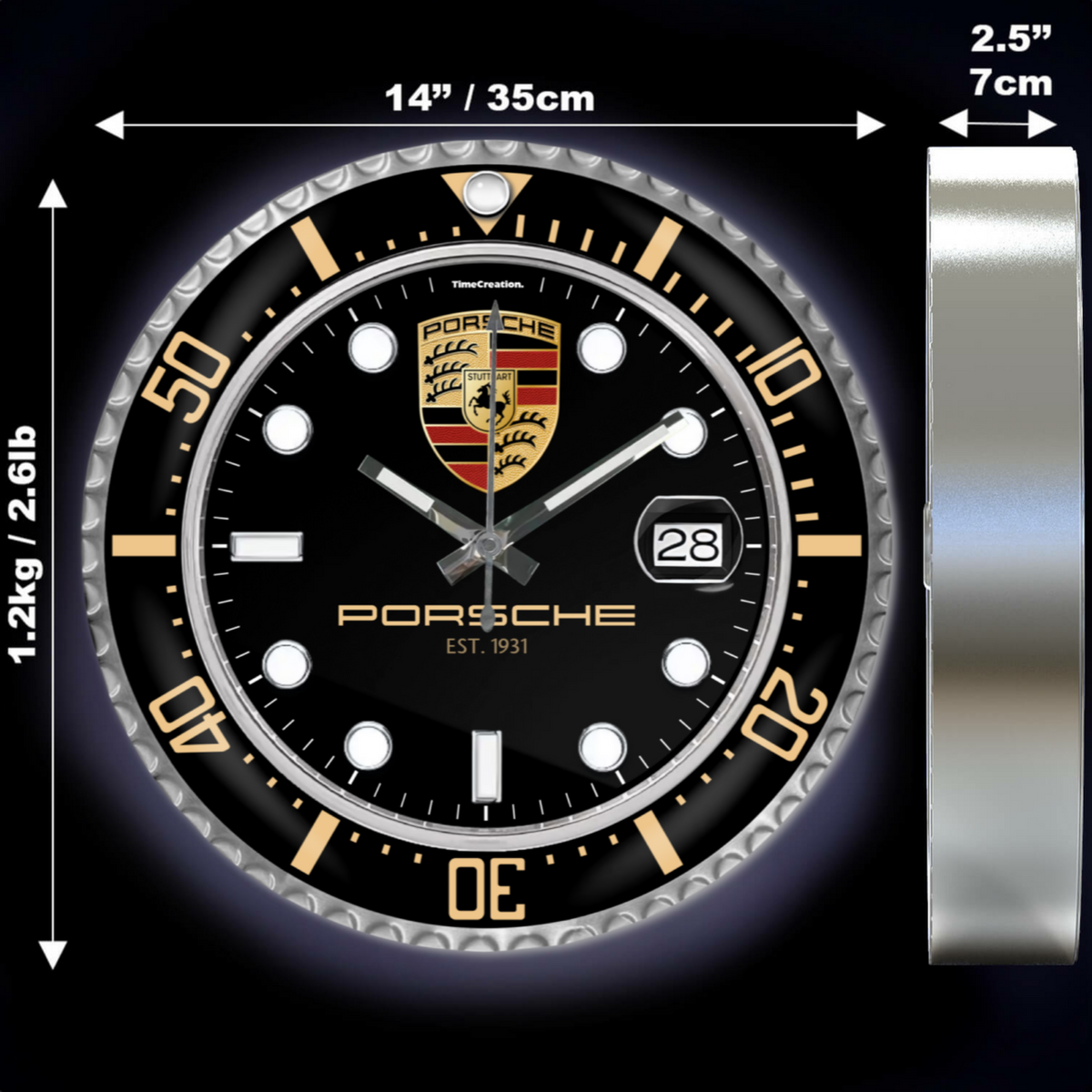 2010s Porsche official dealer clock – The Sign Experience