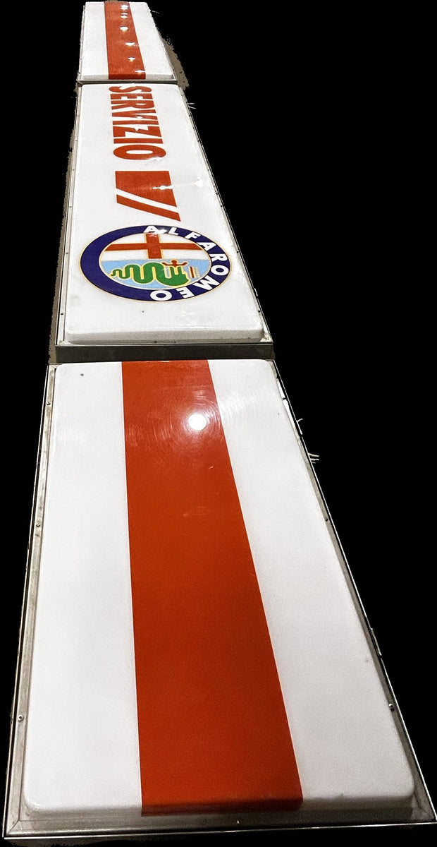 1990 Alfa Romeo official dealer neon illuminated 6 meter long sign ...
