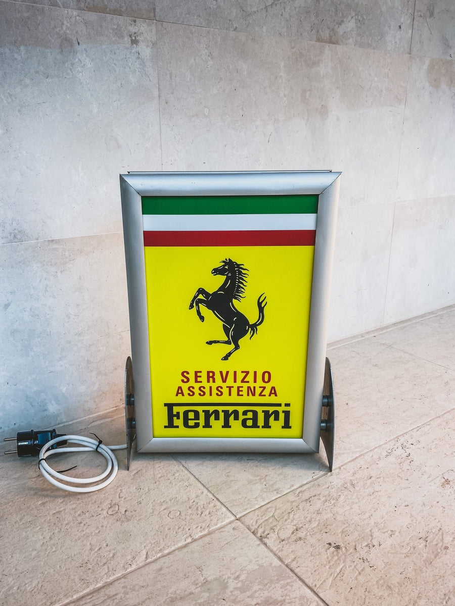 2010s Ferrari dealership illuminated sign – The Sign Experience