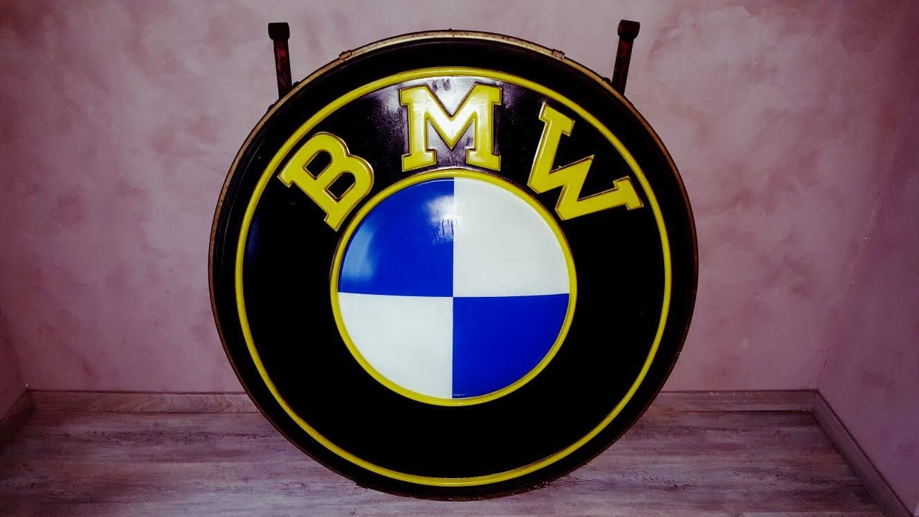 1963 BMW official dealership illuminated double side sign – The Sign ...