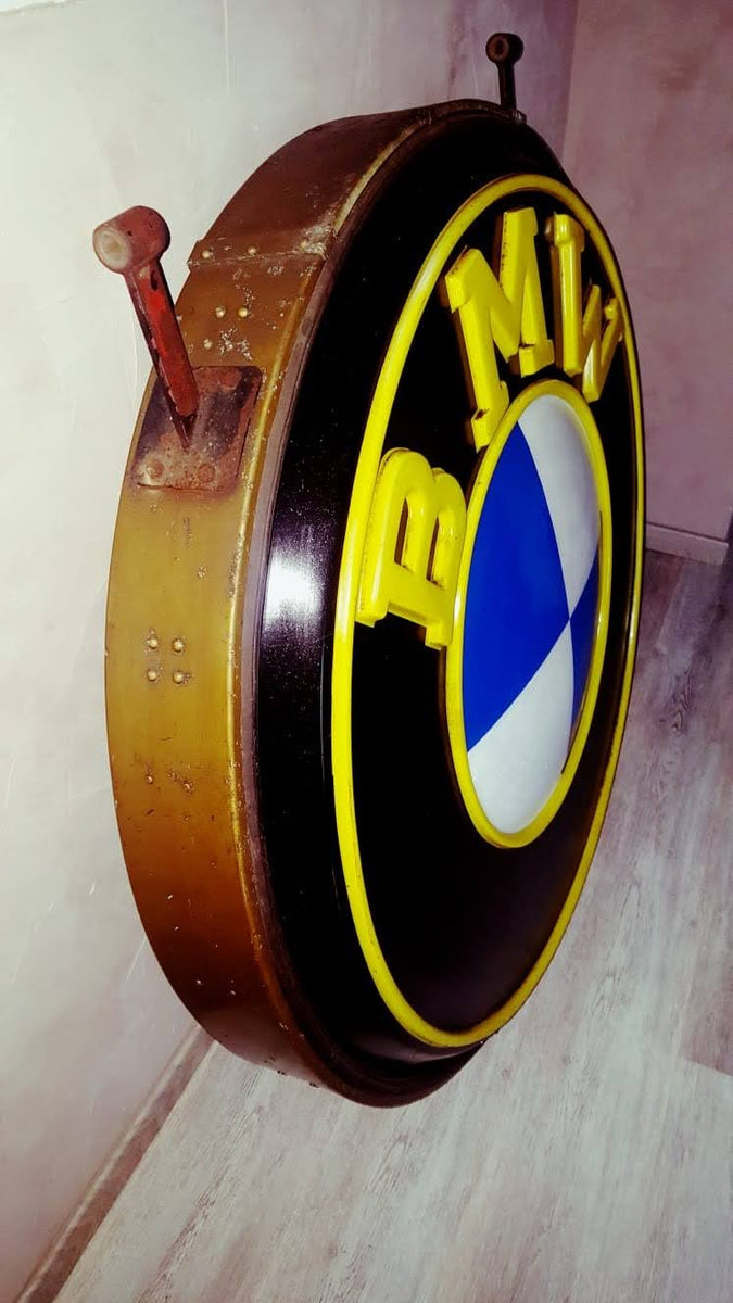 1963 BMW official dealership illuminated double side sign – The Sign ...