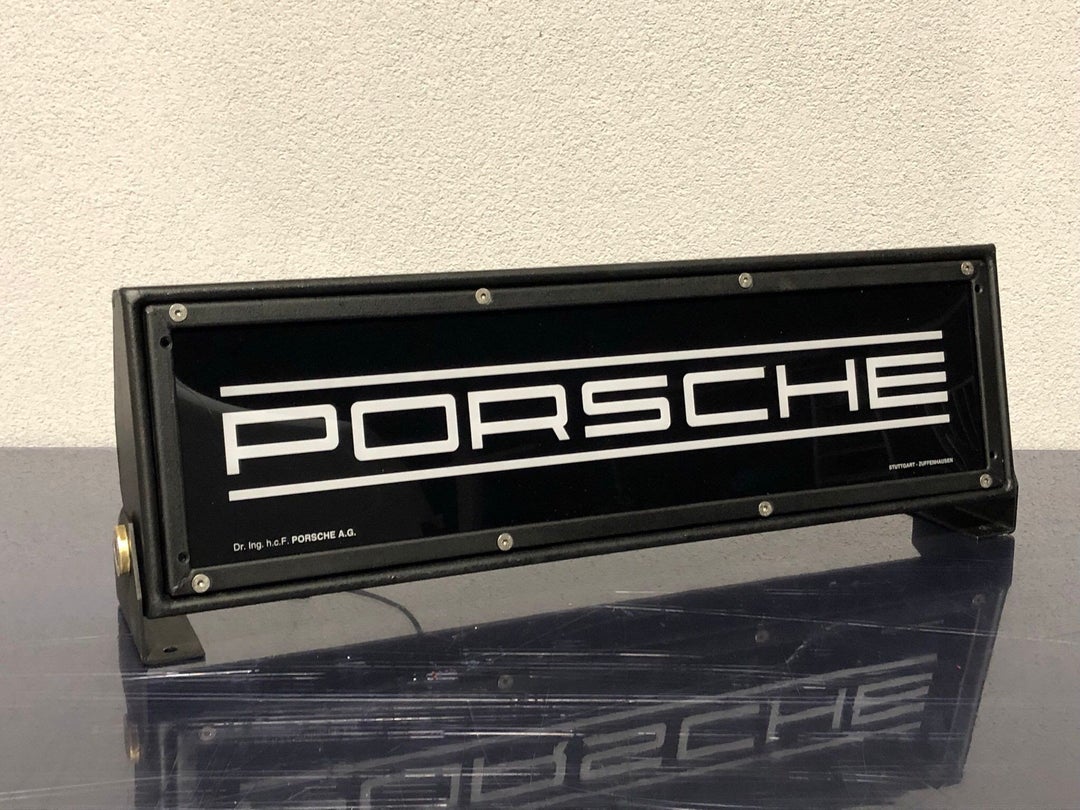 1980s Porsche dealership vintage illuminated sign – The Sign Experience