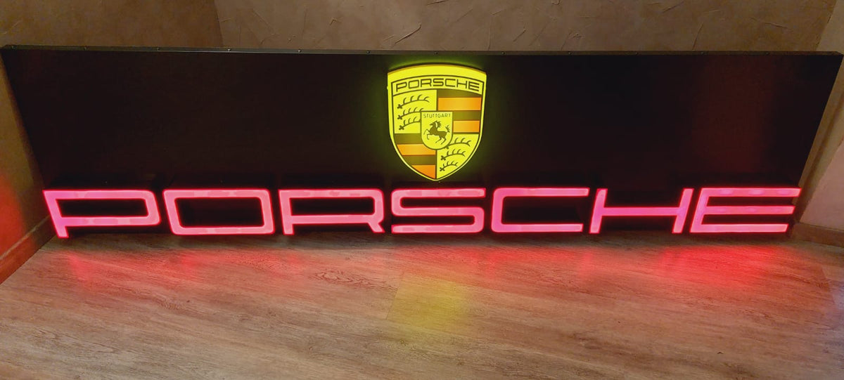 Porsche dealership Very Large illuminated sign – The Sign Experience