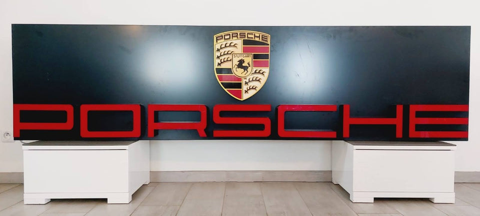 Porsche dealership Very Large illuminated sign – The Sign Experience