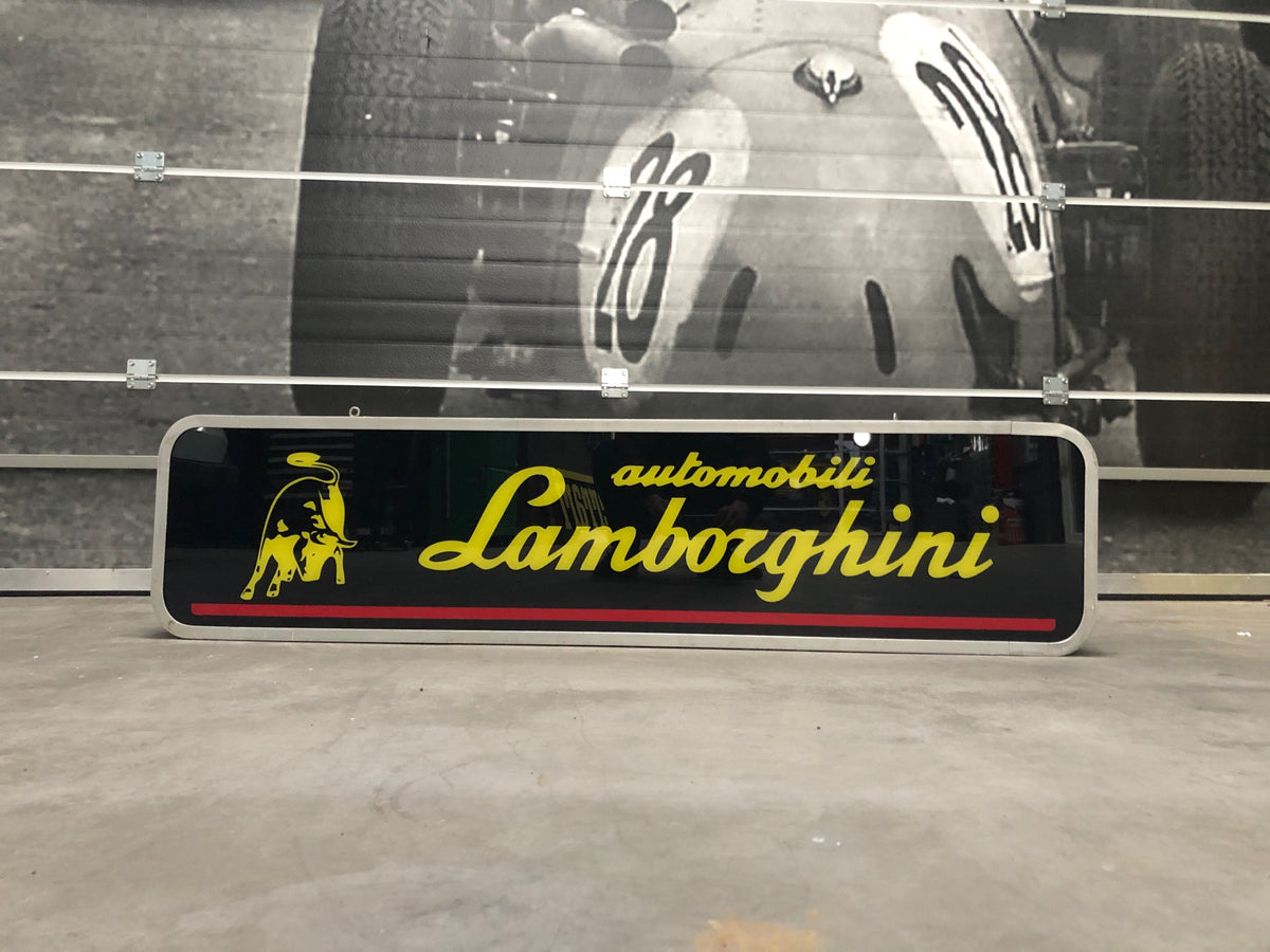 1976 Lamborghini official dealership showroom vintage illuminated sign ...