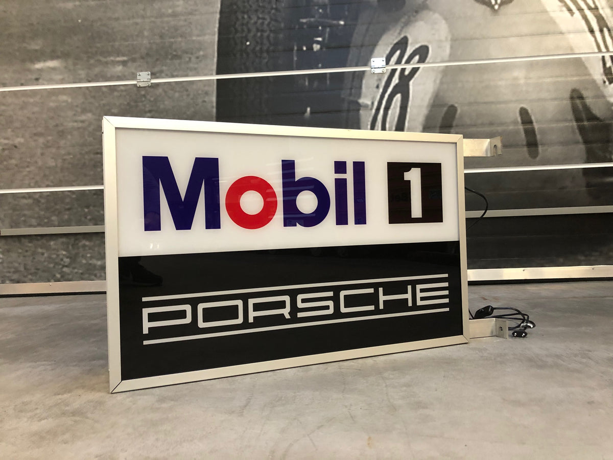 1999 Porsche Mobil 1 Racing official dealership illuminated double sid ...