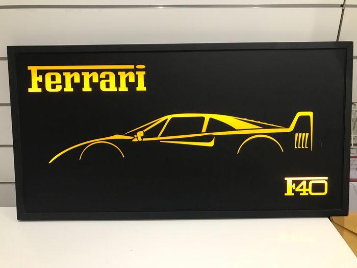 2000's Ferrari F40 illuminated dealer sign – The Sign Experience